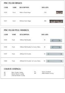 PDC Sliding & Folding Door Hardware - PDC